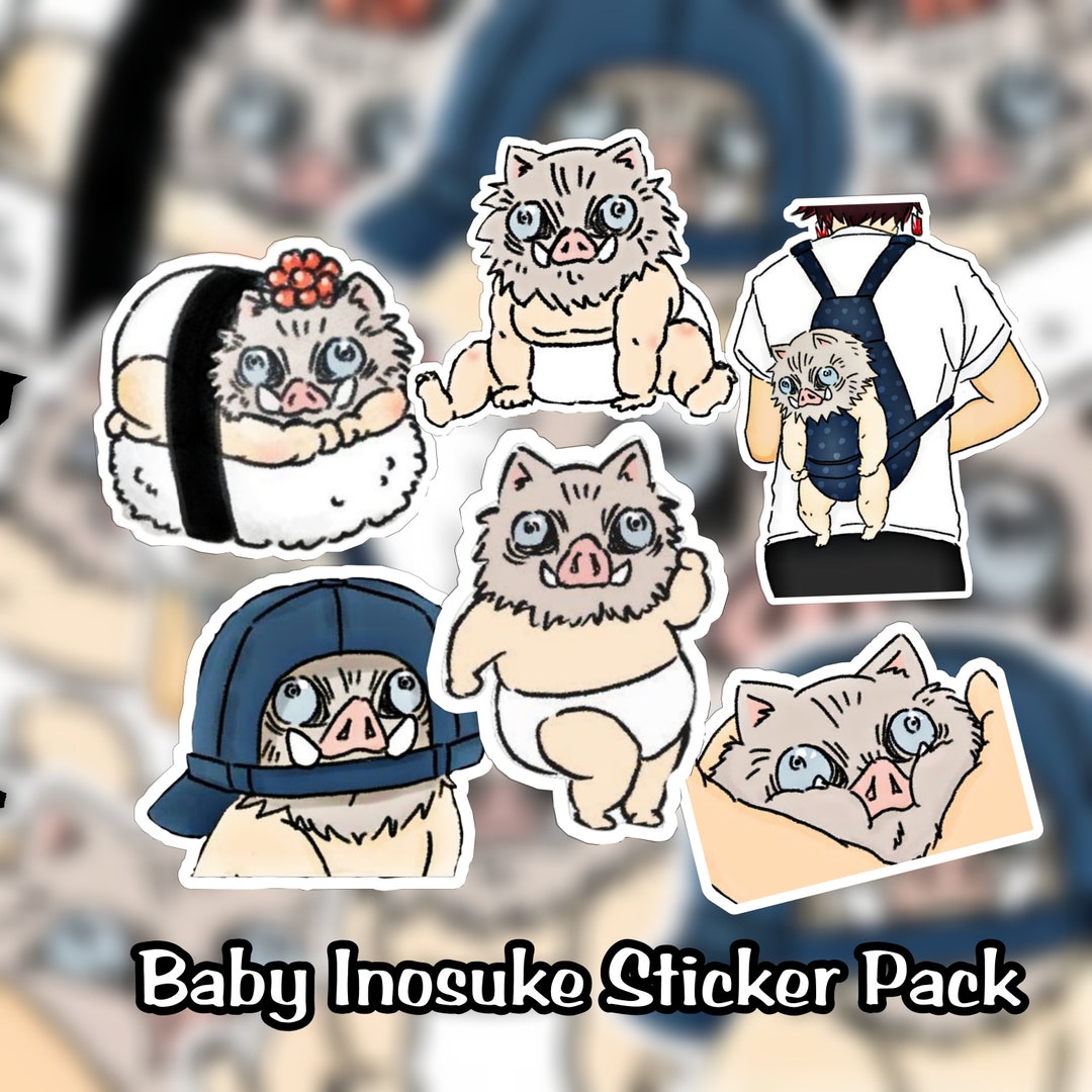 Baby Boar Boy | Anime Stickers | Waterproof, Glossy Vinyl Decals - Etsy