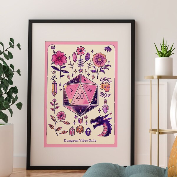 Dnd Cute Wall Art - Etsy