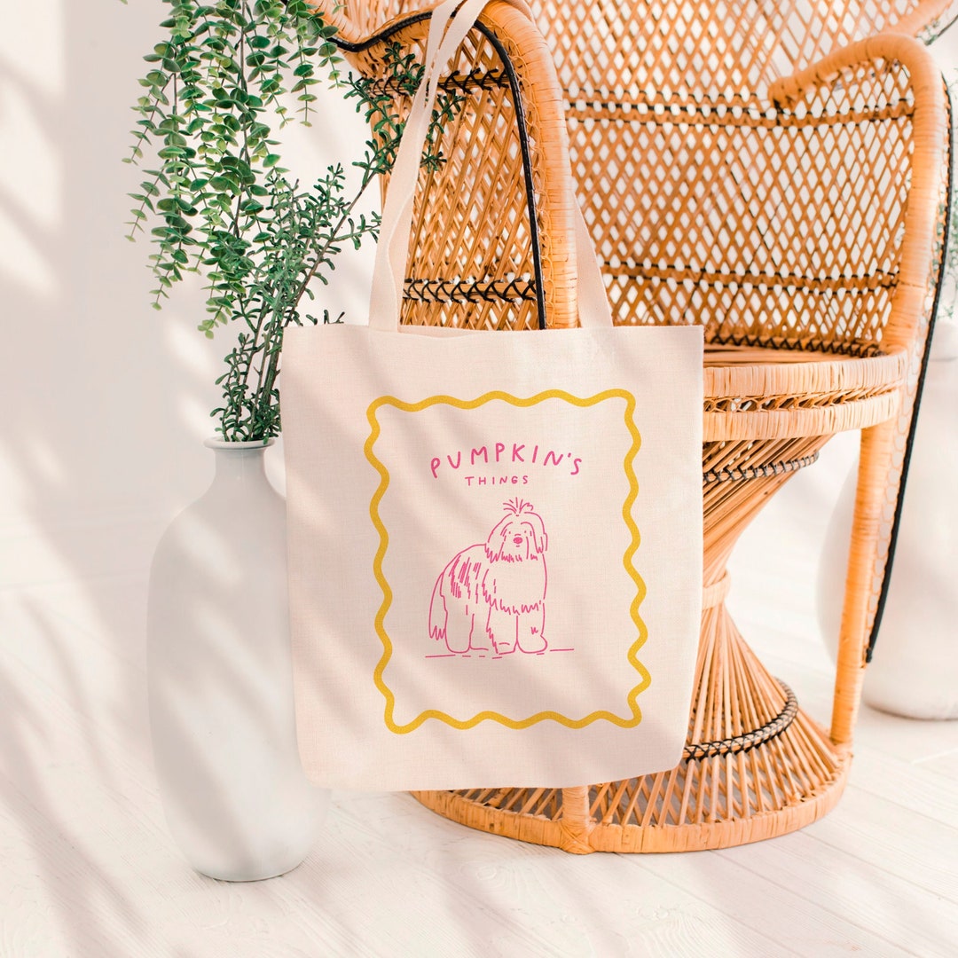 Dog Stuff Tote Bag Custom Dog Portrait Dog Things Pet Owner Gift Custom ...