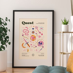 Dnd Art Print, Dnd Dice Wall Art, Dnd Poster, Nerdy Dnd Player Gift ...