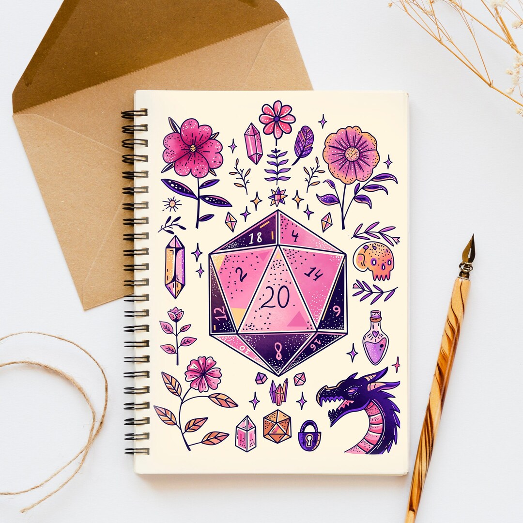 DND Notebook, D20 Gift, Character Notebook, Rpg Accessories, Ttrpg ...