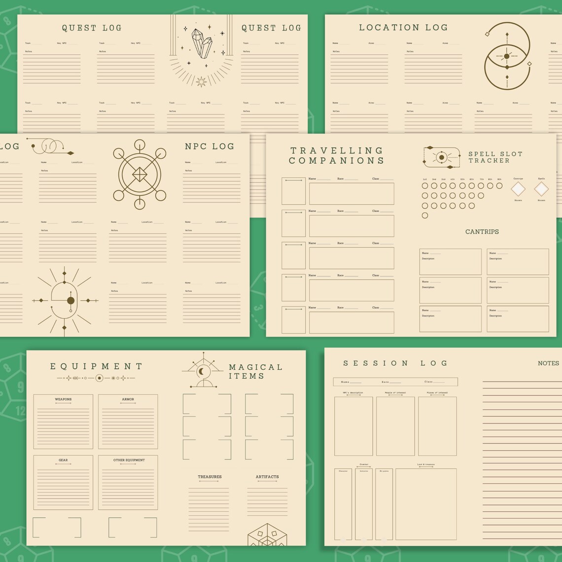 Dnd Character Sheets, Dungeons and Dragons 5e, Character Notebook ...