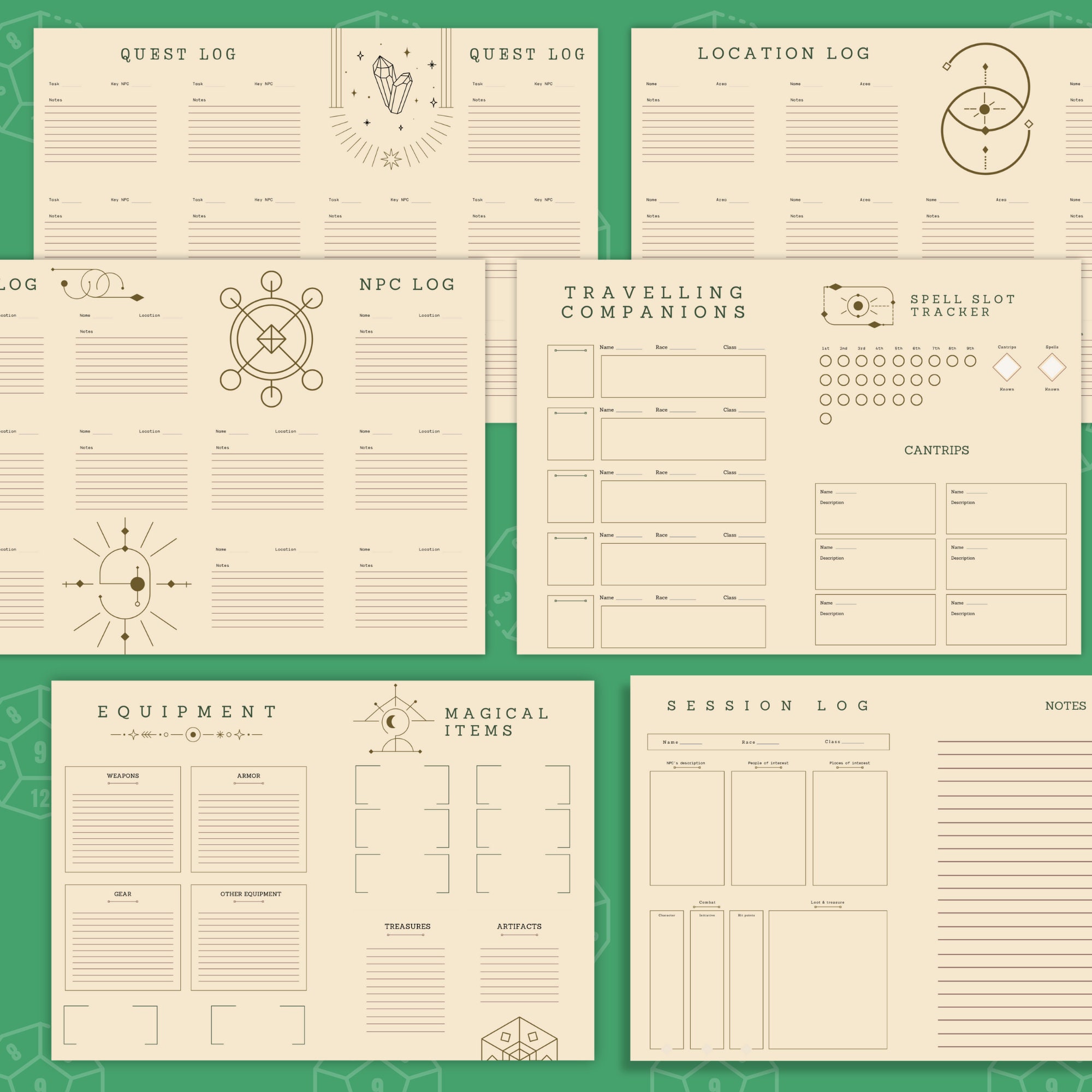 Dnd Character Sheets, Dungeons and Dragons 5e, Character Notebook ...