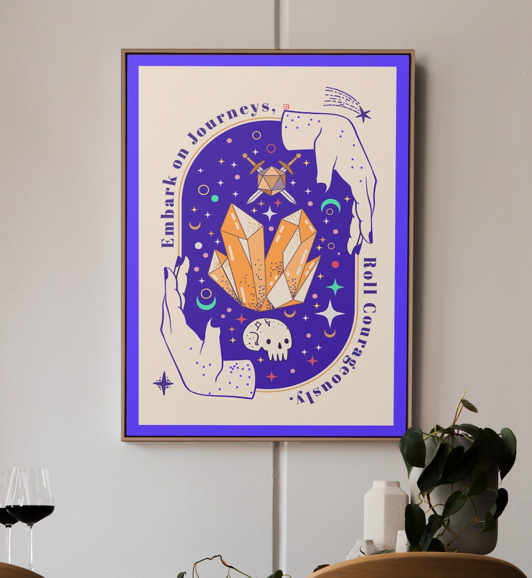 Dnd Poster, Dnd Art Print, Dnd Dice Wall Art, Dungeon and Dragons ...