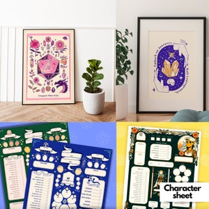 Dnd Character Sheet Pink, Girly Dnd Dungeons and Dragons Character ...