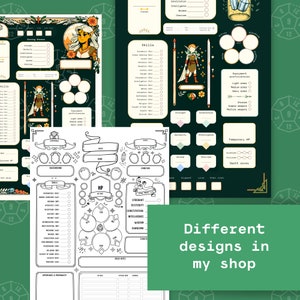 Dnd Character Sheets, Dungeons and Dragons 5e, Character Notebook ...
