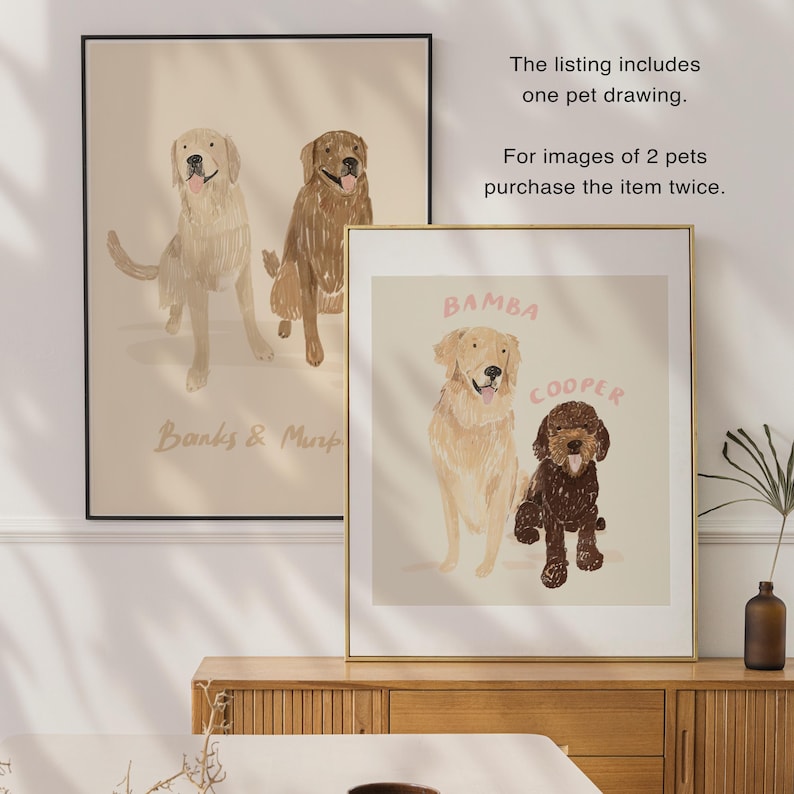 Nursery Custom Dog Portrait Nursery Animal Decor Boho Personalized Wall ...