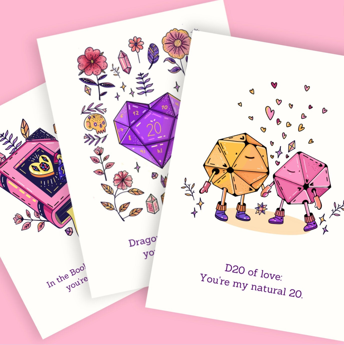 DND Valentines Card, Set of 3 Cards, Dnd Valentines Day, Dnd Player ...