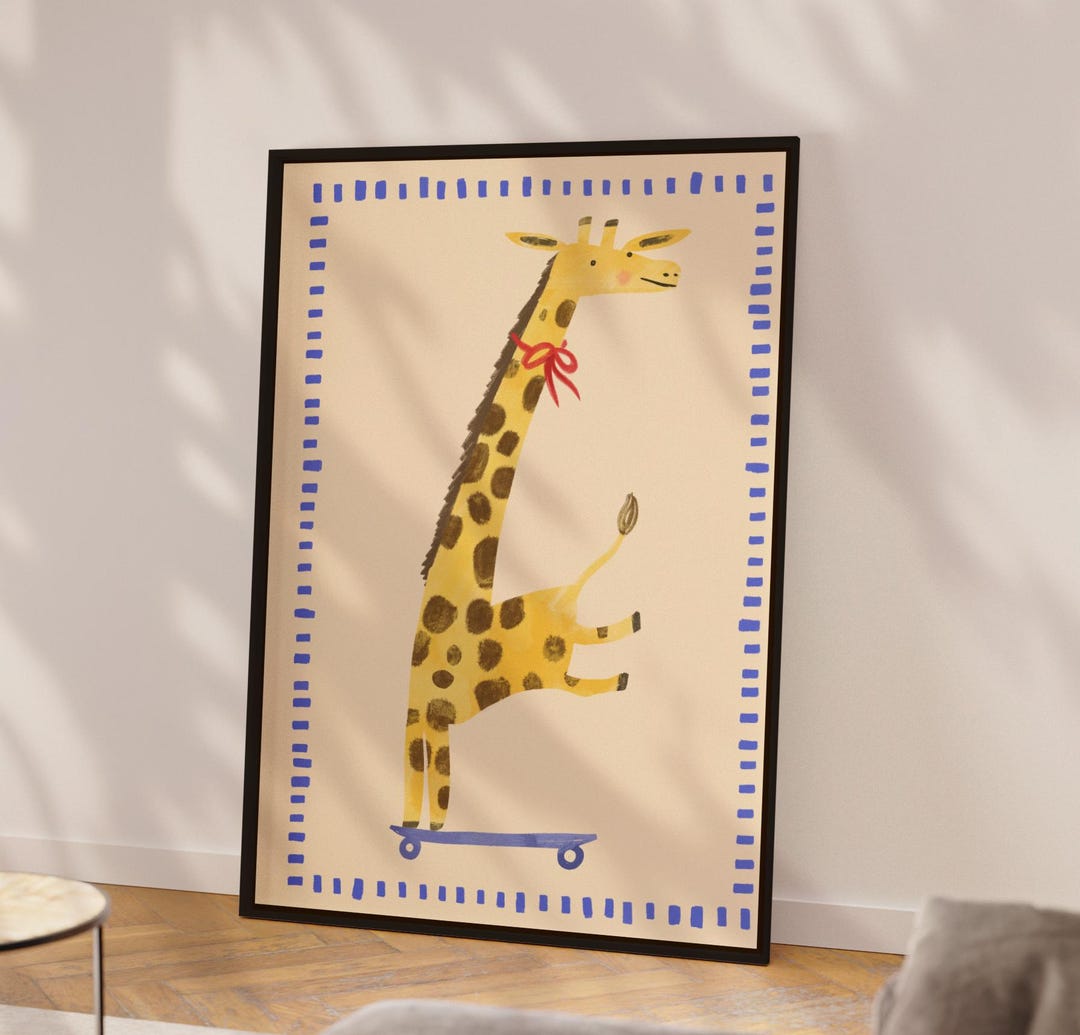 Nursery Wall Art Kids Room Playful Art Children’s Decor Safari Modern ...
