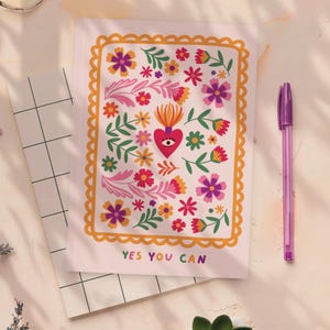 Motivational Notebook Flower Notebook A5 Notepad Les Fleurs Journal ...