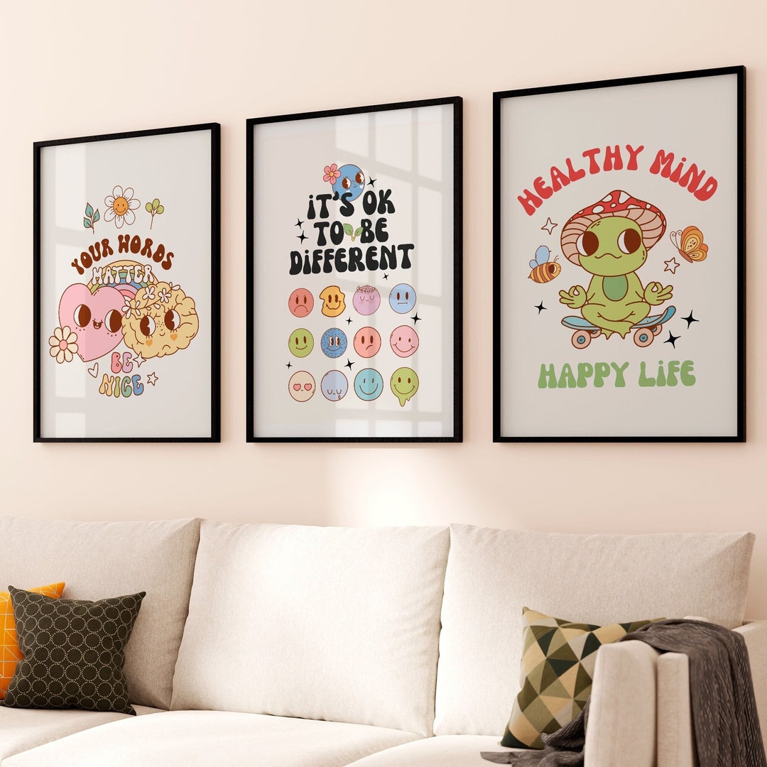 Mental Health Poster, Be Kind to Your Mind, Affirmation Print, Self ...