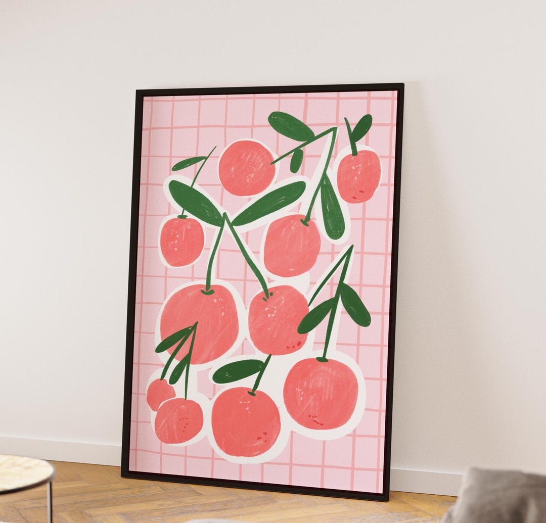 Cherries Nursery Print, Modern Playroom Wall Art (digital Download) - Etsy