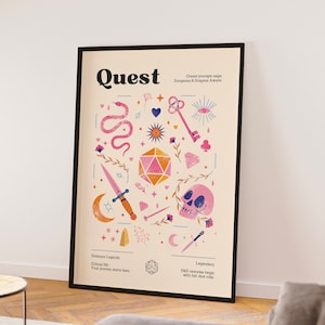 Dnd Art Print Wall Art Bundle Set of 3 Dnd Posters Dice Player Gift Dnd ...