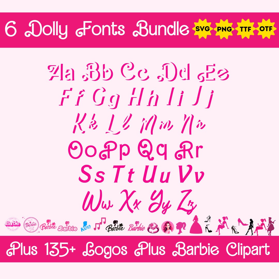 6 Retro Dolly Fonts 1970s to 1980s Doll Letters Babe Dolly - Etsy UK