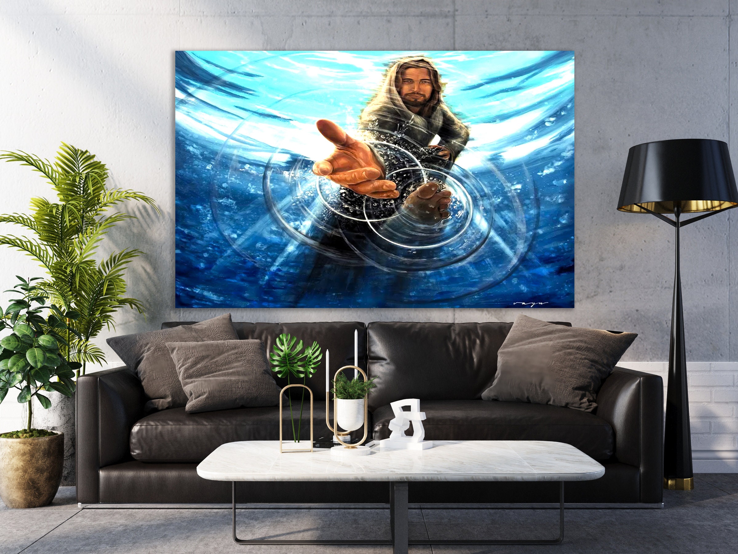 Christian Wall Art Jesus Poster Jesus Canvas Hand of God - Etsy