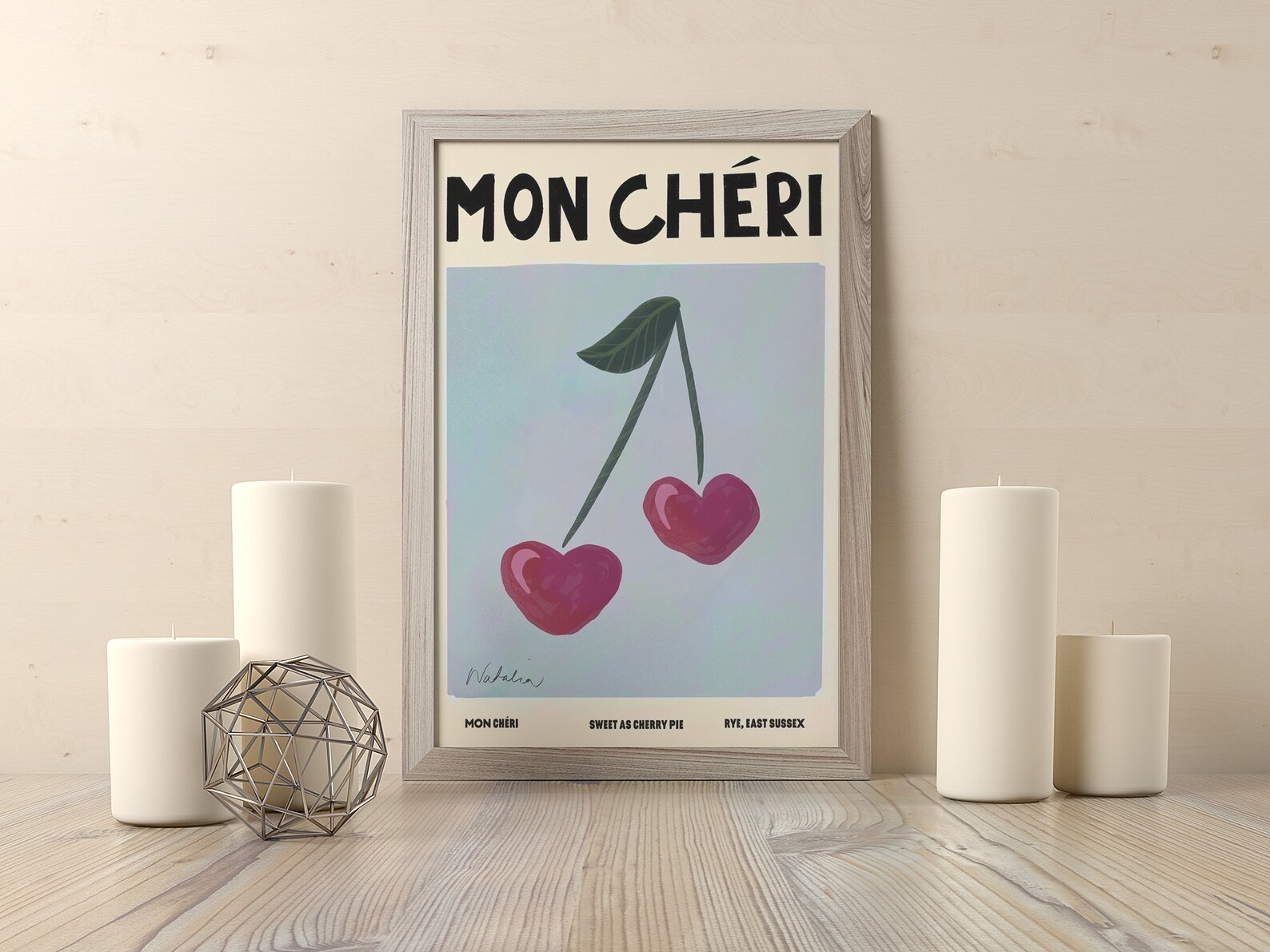 Cherry Poster, Cherry Wall Art, Aesthetic Print, Trendy Wall Art, Retro ...