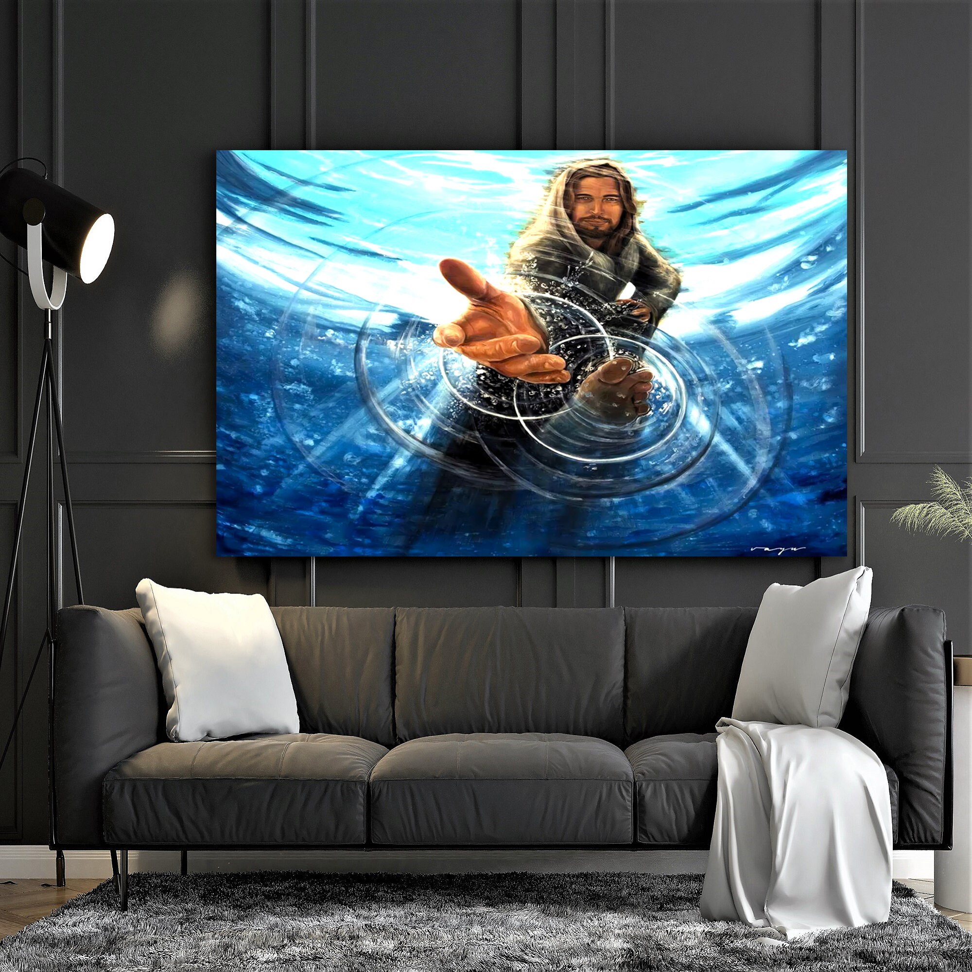 Christian Wall Art Jesus Poster Jesus Canvas Hand of God - Etsy