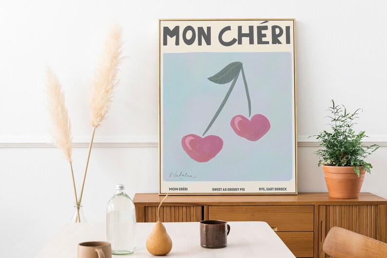 Cherry Wall Art Poster, Retro Psychedelic Decor (digital Download) - Etsy