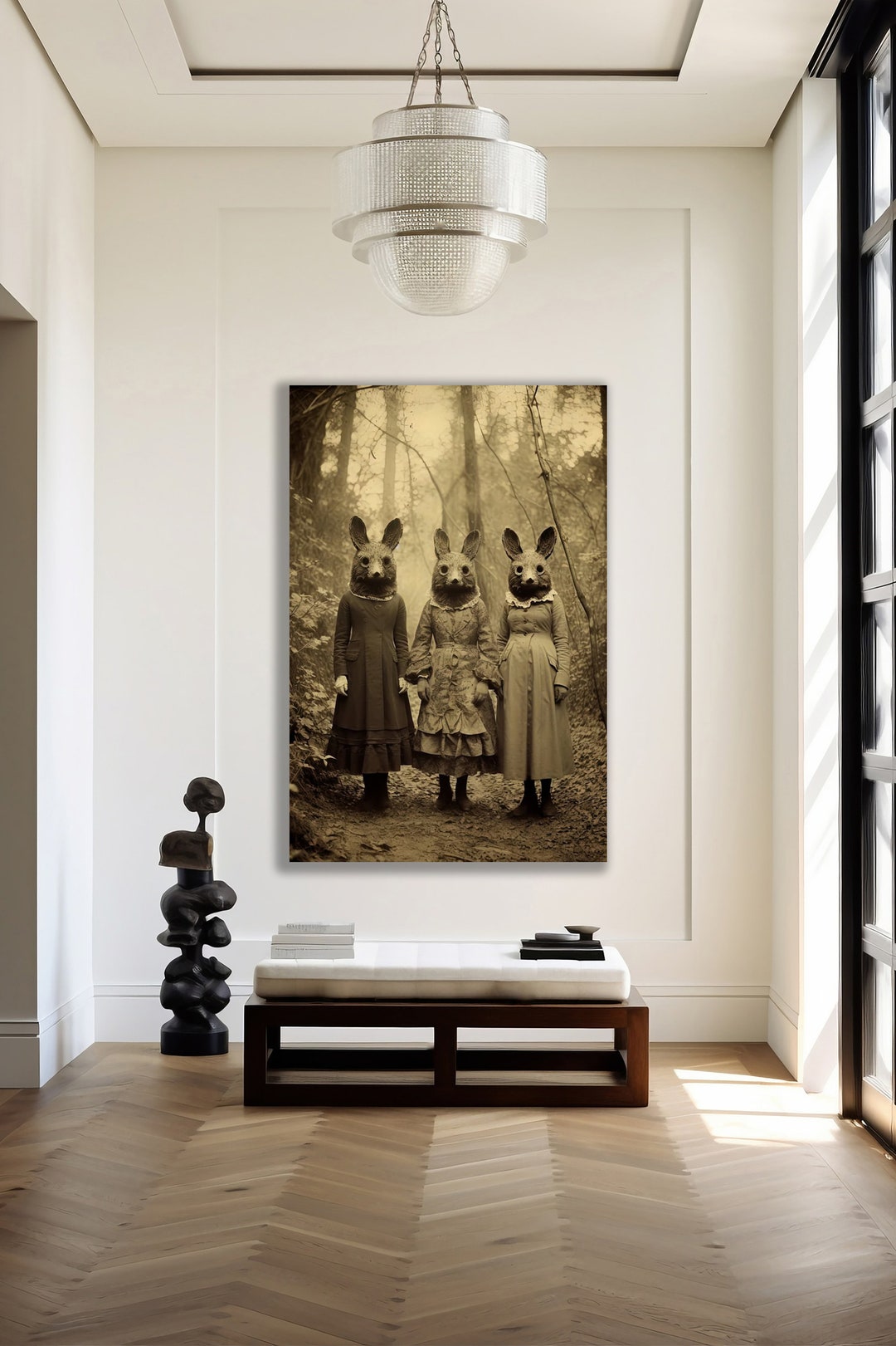 Rabbit Cult of the Forest, Dark Academia, Gothic Occult Poster, Gothic ...