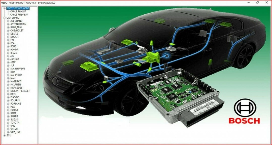 BOSCH MEDC17 ECU Pin OUT + Gpt & Egpt Car Trucks Moto Software - Etsy