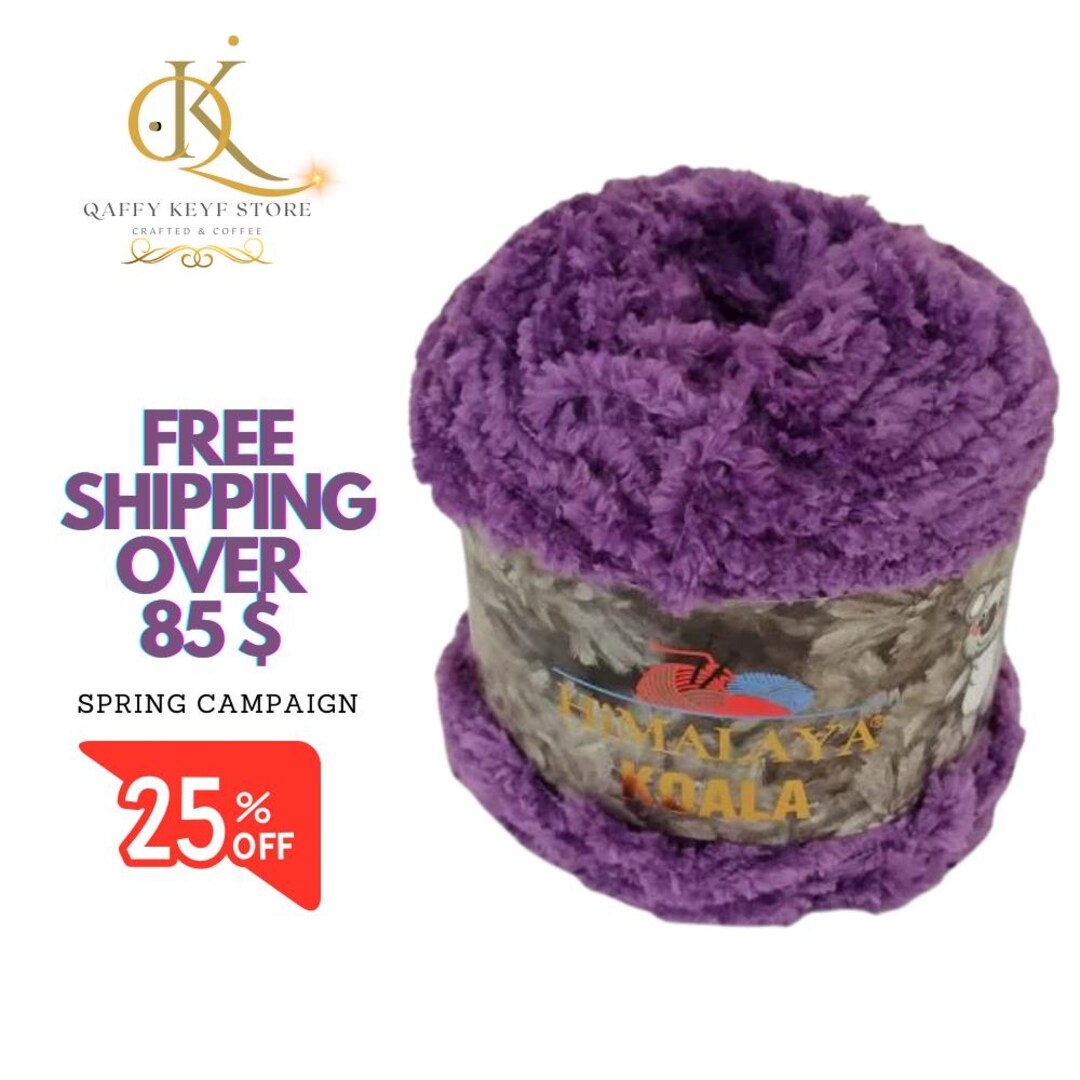 100% Micro Polyester Yarn, Amigurumi Yarn, Himalaya Koala, Bulky Yarn ...