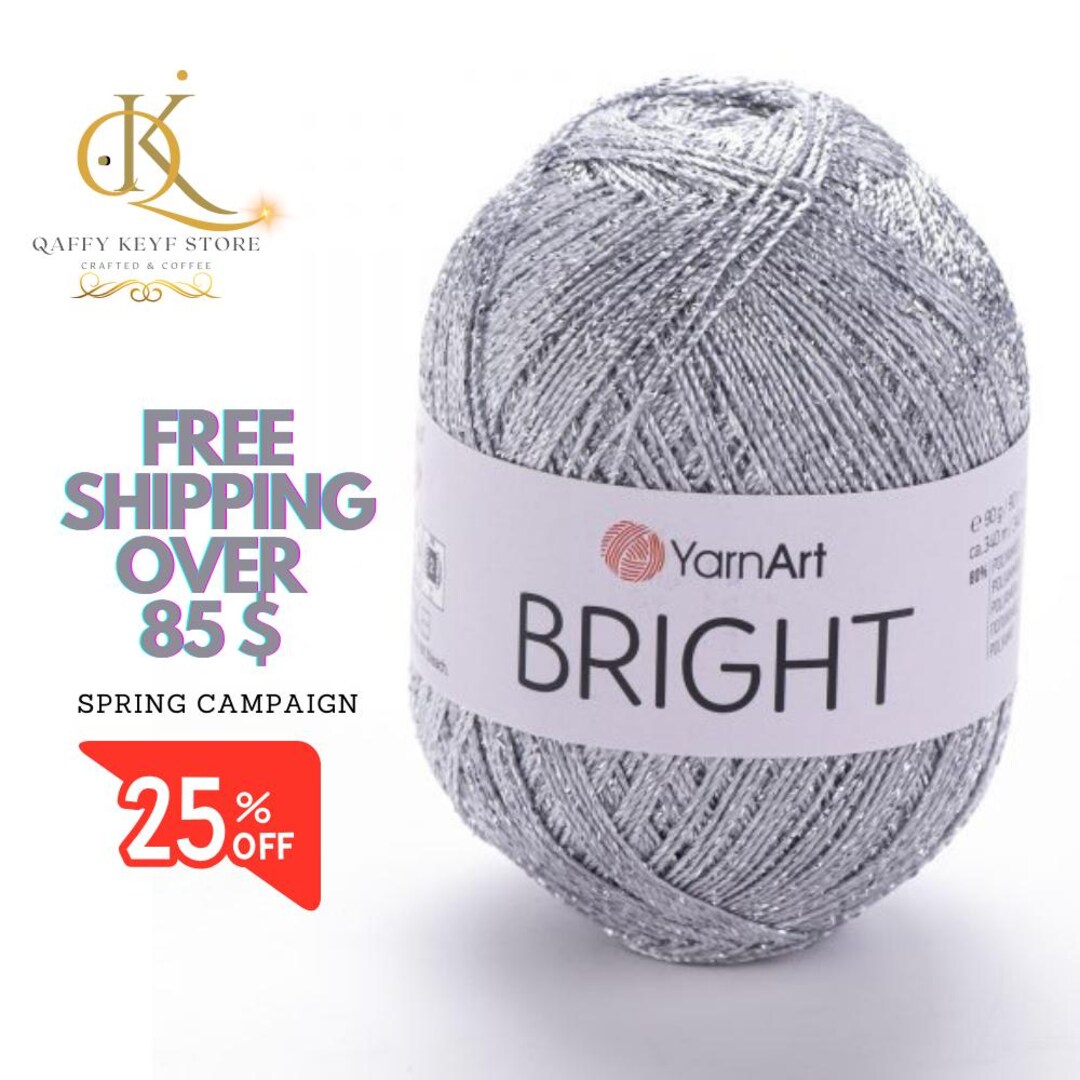 Yarnart Bright, Sparkle Yarn, Sequin Yarn, Metallic Yarn, Glitzy Yarn ...