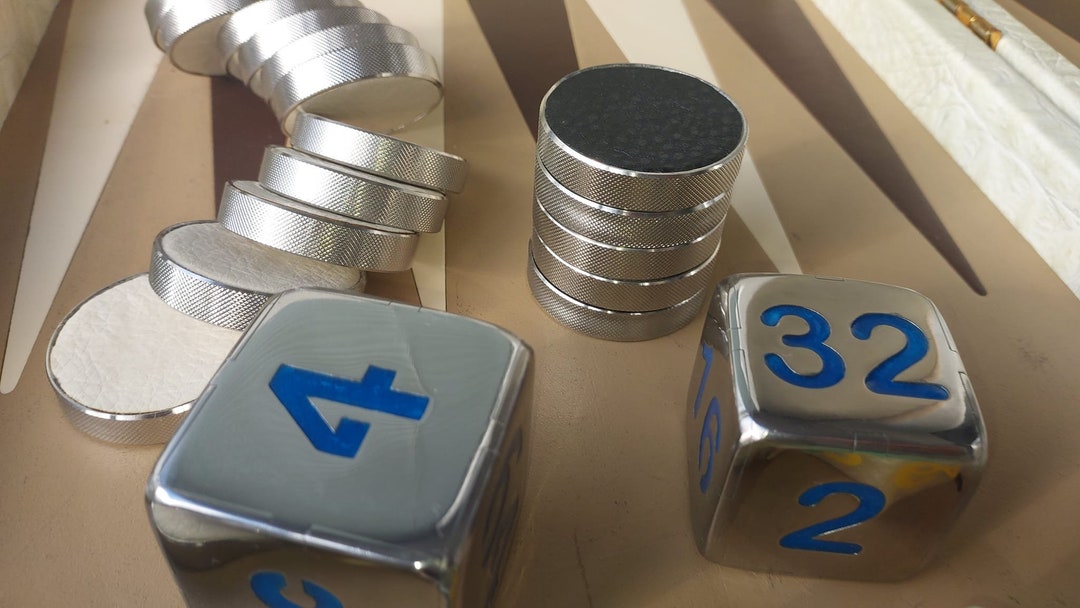 BACKGAMMON: Doubling Cubes From Stainless Steel Acrylic - Etsy