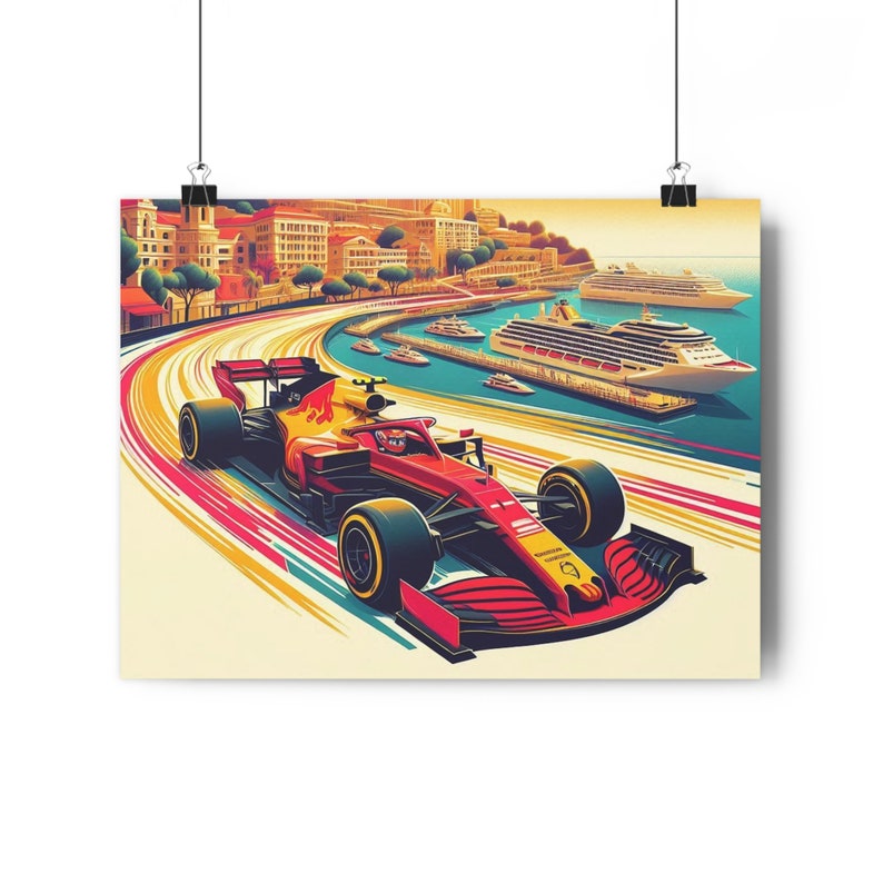 Monaco Grand Prix Poster, Race Fan Gift, Fine Art Print, Formula 1 ...