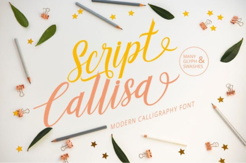 Callisa Script Font, Handwritten Font, Wedding Font, Modern Font ...