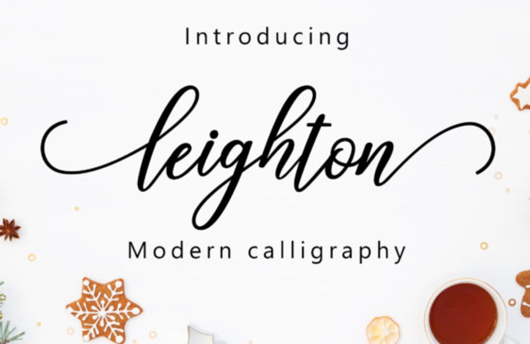 Leighton Font, Beautiful Font, Script Font, Handwritten Font, Vintage ...