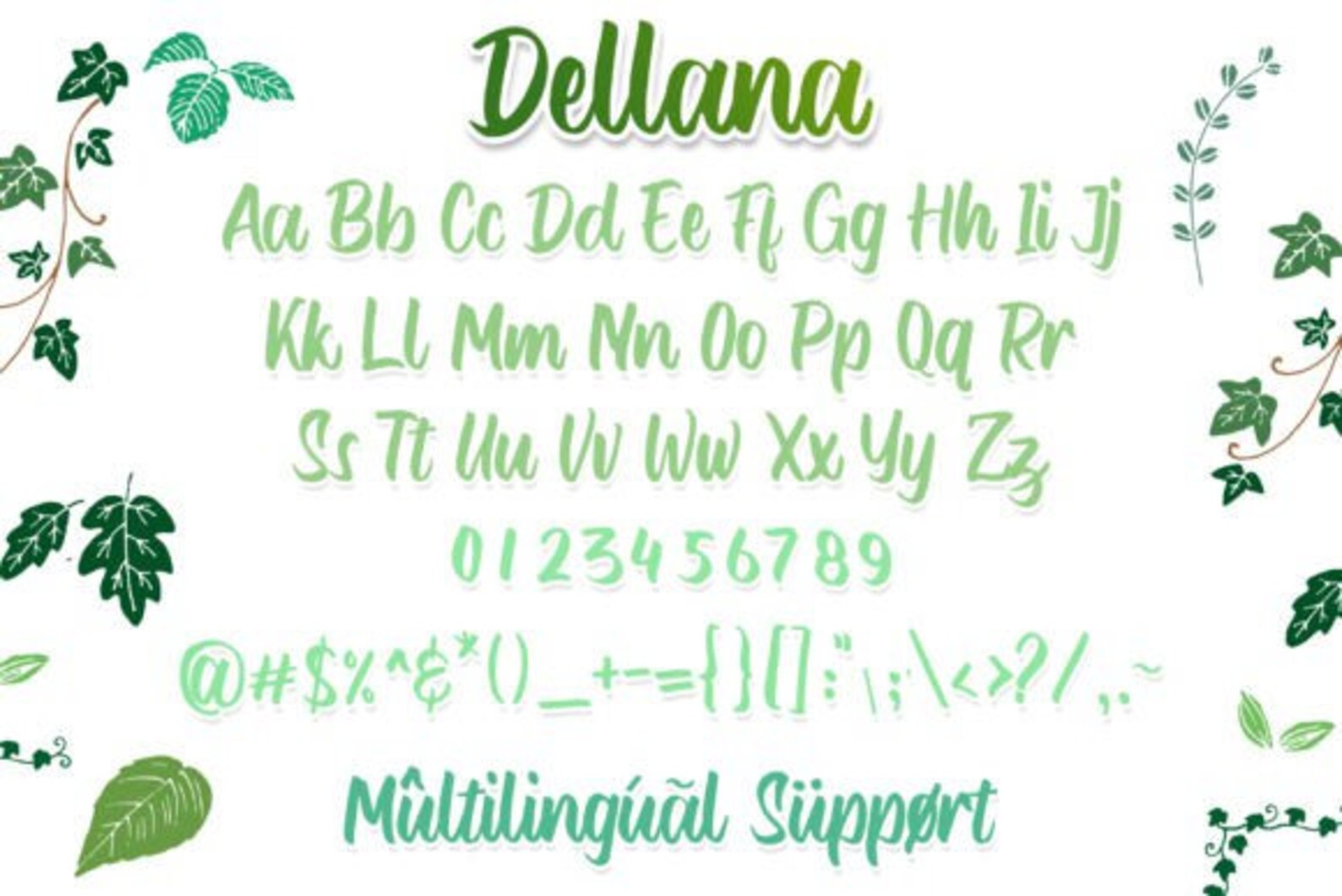 Dellana Font, Handwritten Font, Cricut Font, Casual Font, Modern Font ...