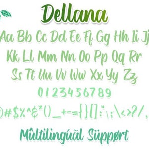 Dellana Font, Handwritten Font, Cricut Font, Casual Font, Modern Font ...