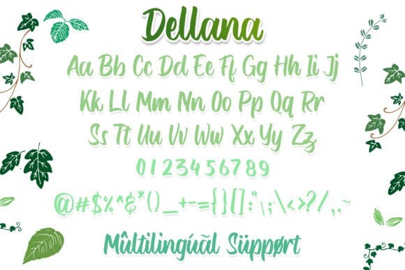 Dellana Font, Handwritten Font, Cricut Font, Casual Font, Modern Font ...
