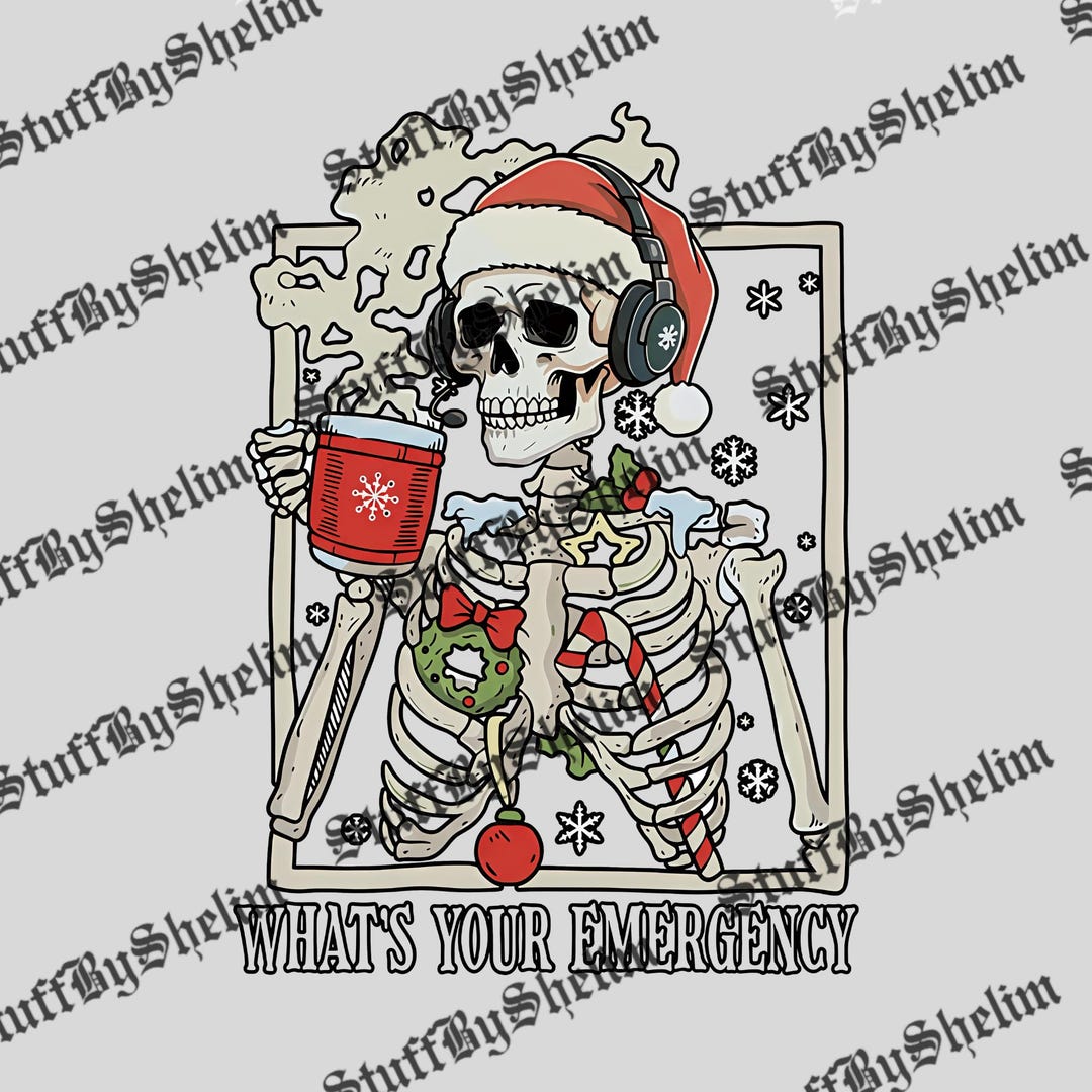 911 Dispatcher Christmas PNG, Skeleton Dispatcher SVG, Very Merry ...