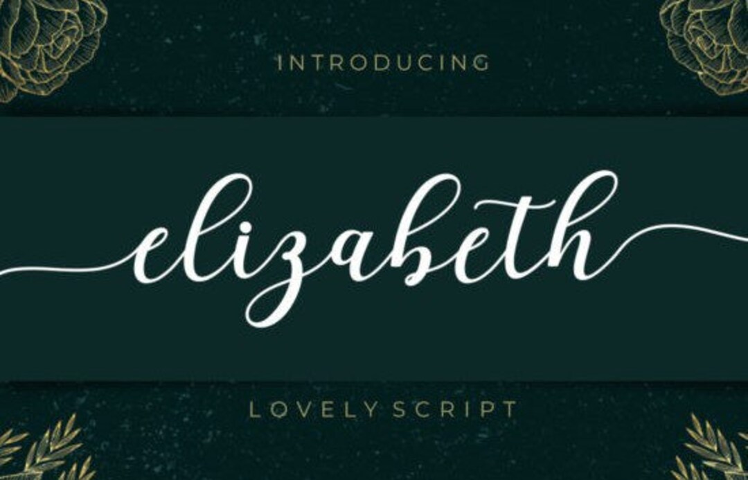 Elizabeth Font, Modern Font, Fancy Font, Canva Font, Handwritten Font ...