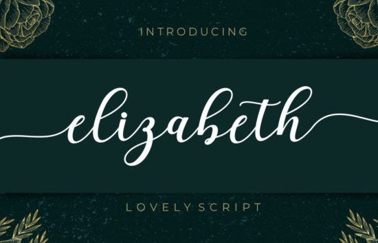 Elizabeth Font, Modern Font, Fancy Font, Canva Font, Handwritten Font ...
