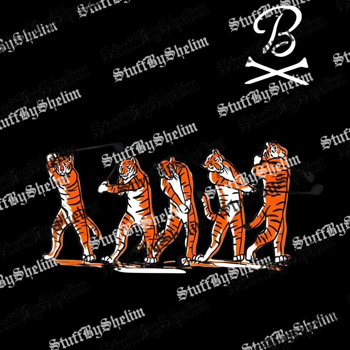 Barstool Golf PNG, Tiger Swing Digital Download, Sports Clipart, Golf ...