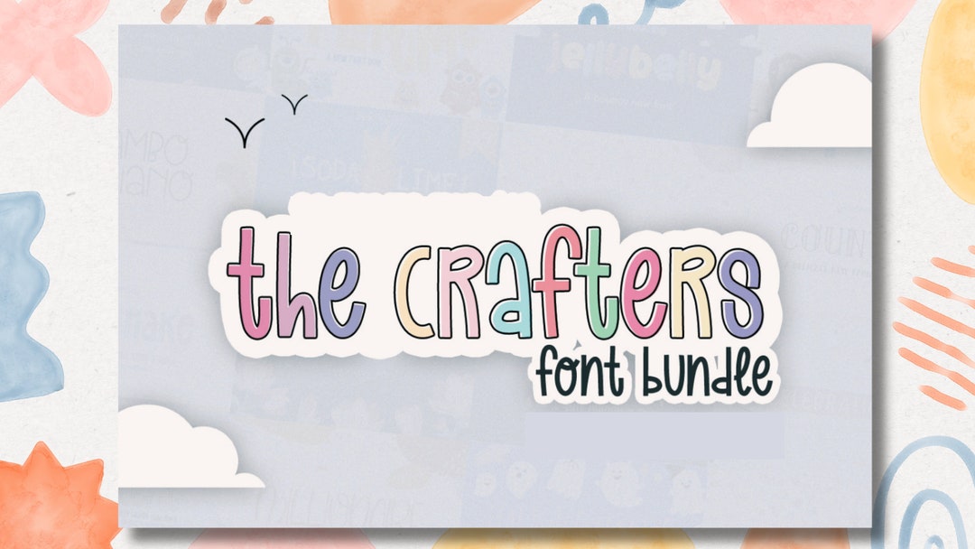 The Crafters Font Bundle, Modern Font, Display Font, Cricut Font ...