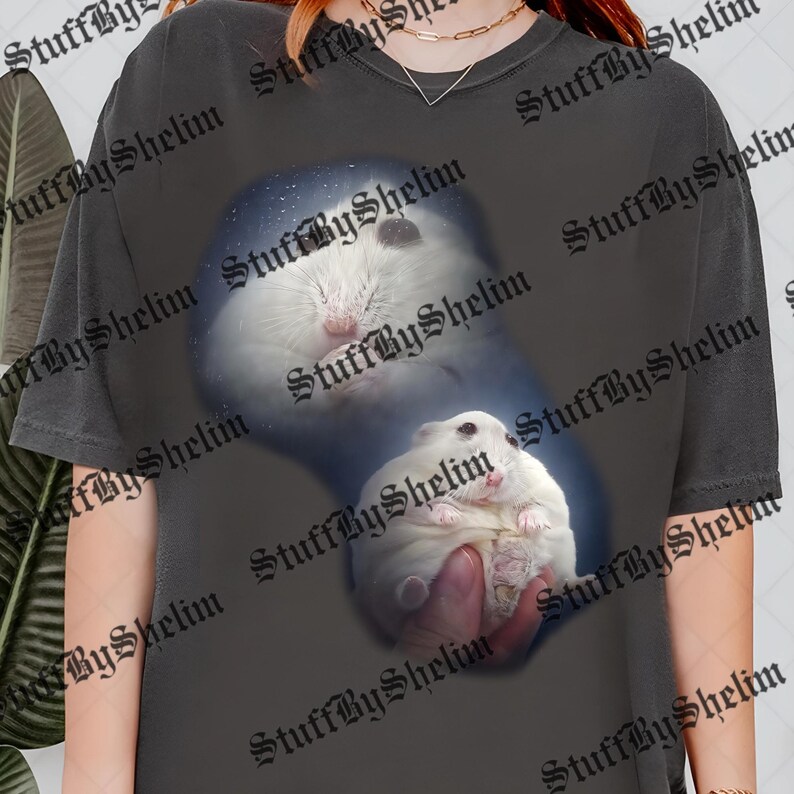 Hamster Pet Portrait PNG, Animal SVG, Unisex Meme Cringe Funny File ...