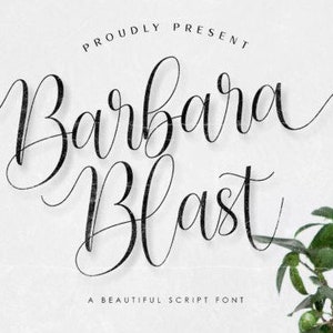Barbara Blast Font, Minimalist Bold Font, Cricut Fonts, Casual Font ...