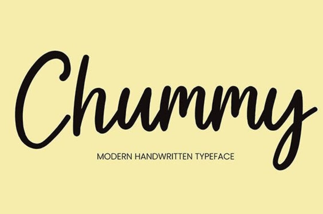 Chummy Font, Script Font, Beautiful Font, Vintage Font, Retro Font ...