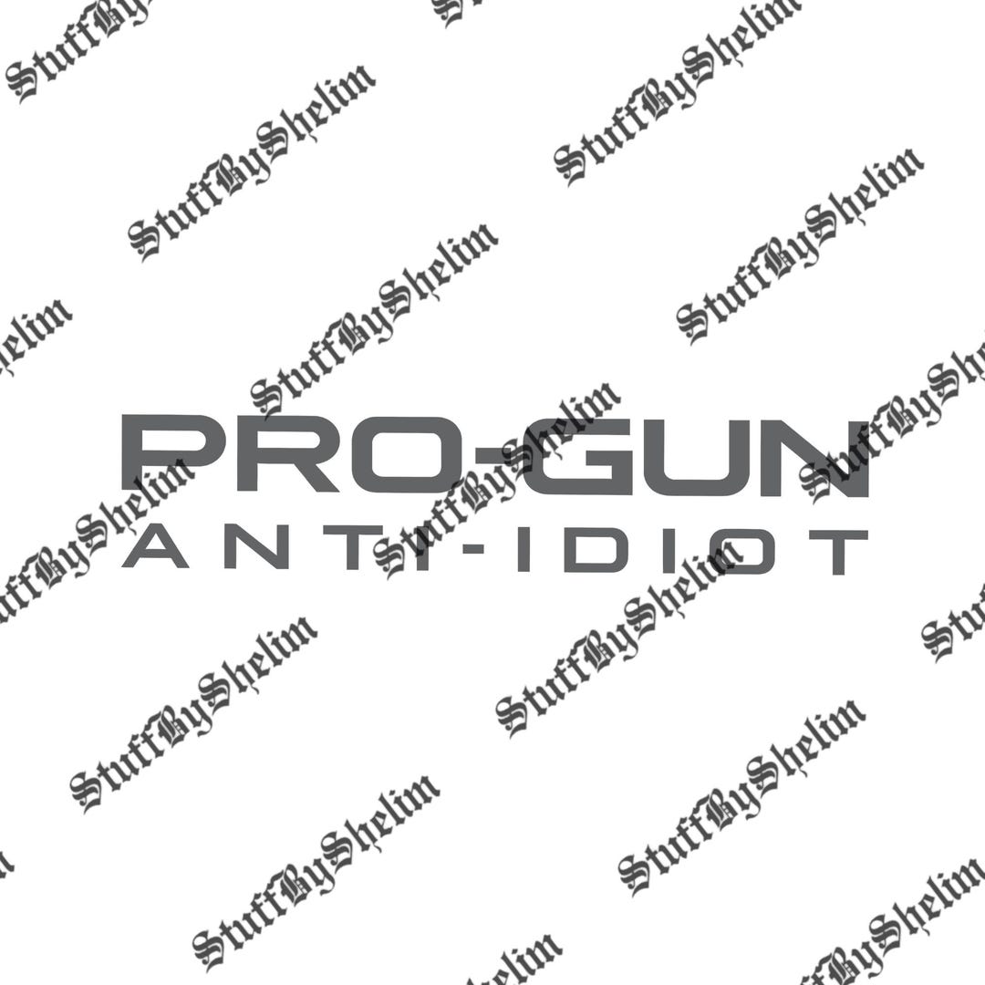Pro Gun Anti Idiot PNG, Bold Statement Second Amendment Graphic ...