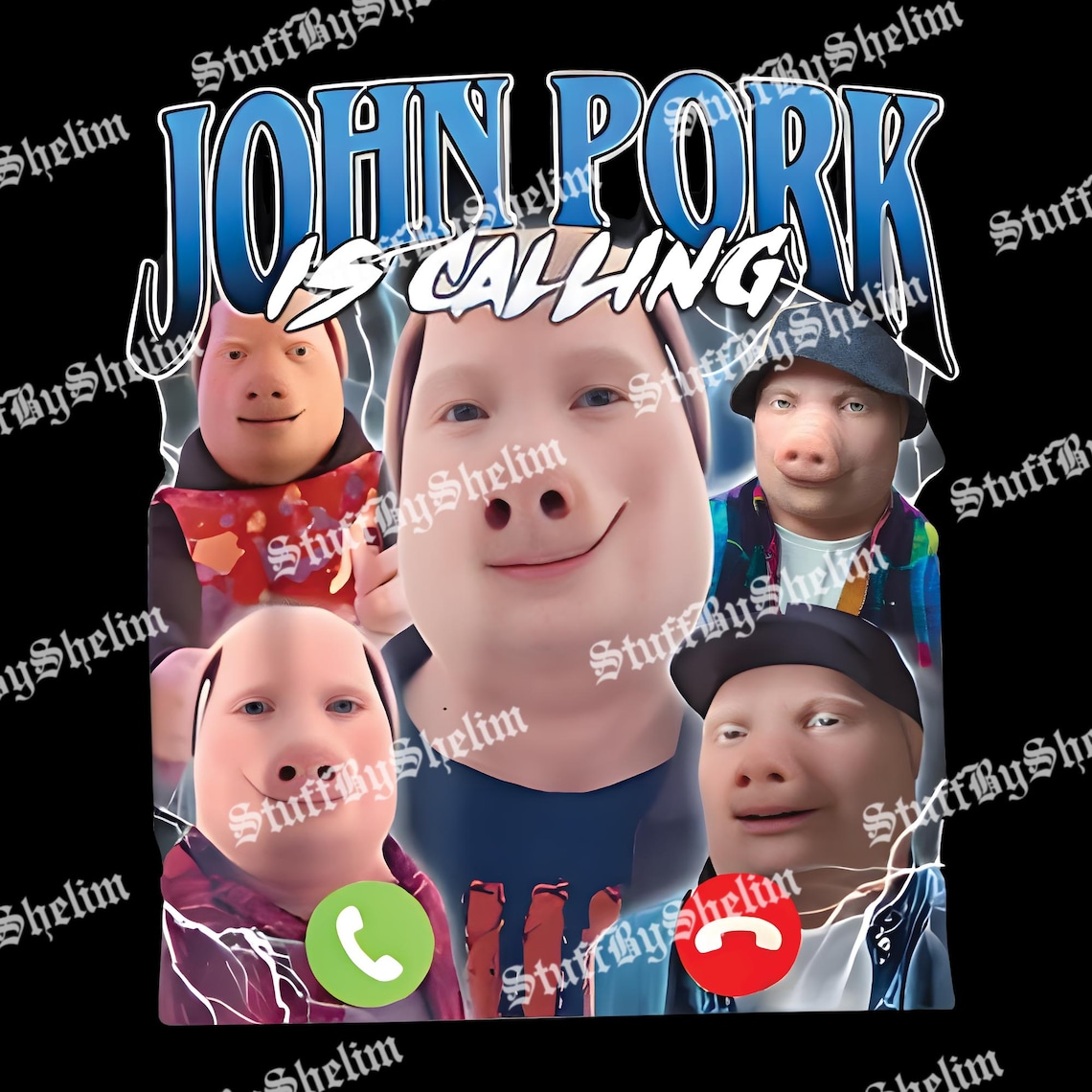 John Pork is Calling PNG, Meme John Pork SVG, Meme Sublimation ...