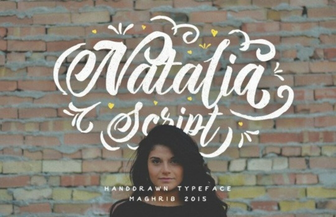 Natalia Script Font, Modern Font, Calligraphy Font, Wedding Font, Retro Font, Handwritten Font ...