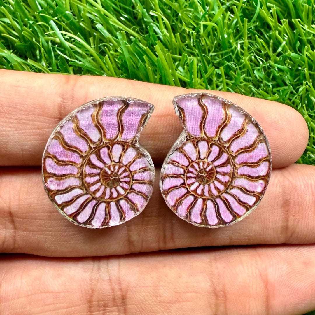 Syntactic Ammonite Glass Doublet Cabochon Loose Gemstone for Making ...