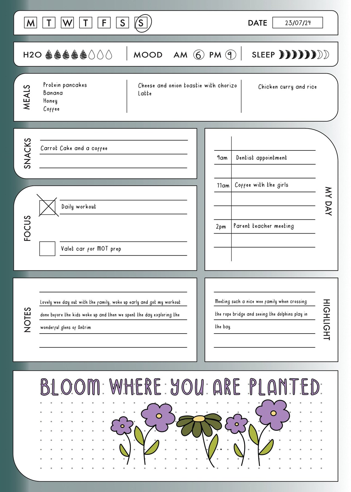 Planner & Dot A4 Printable Sheet - Etsy