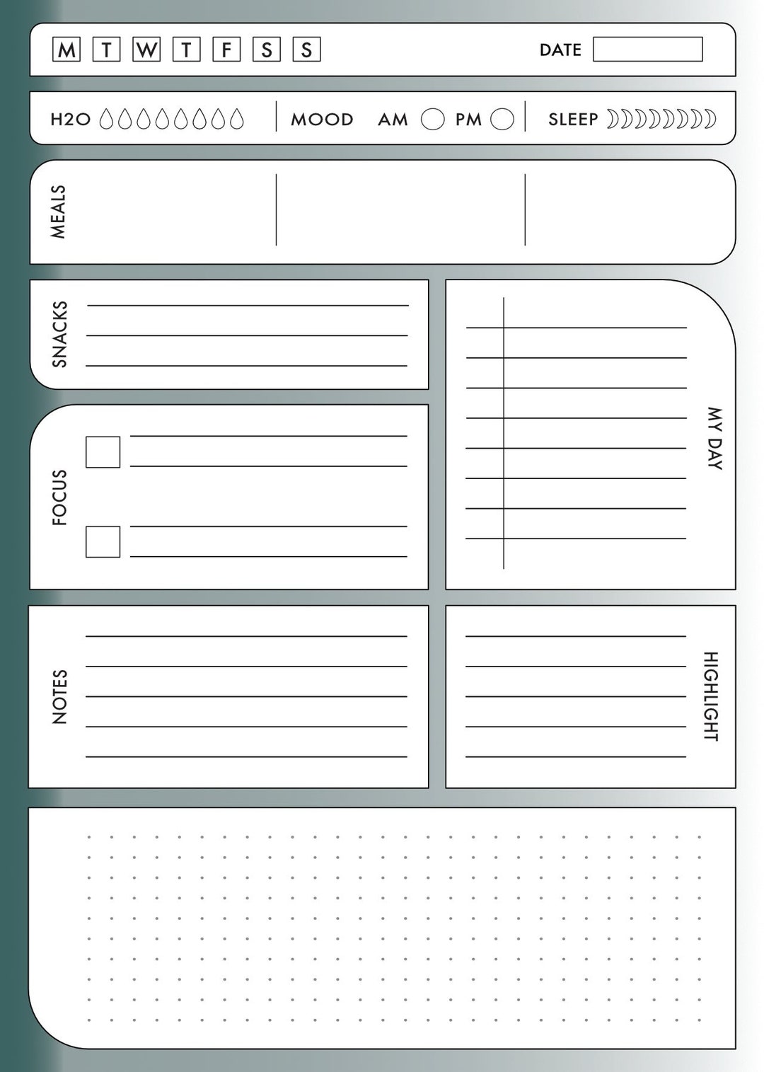 Planner & Dot A4 Printable Sheet - Etsy