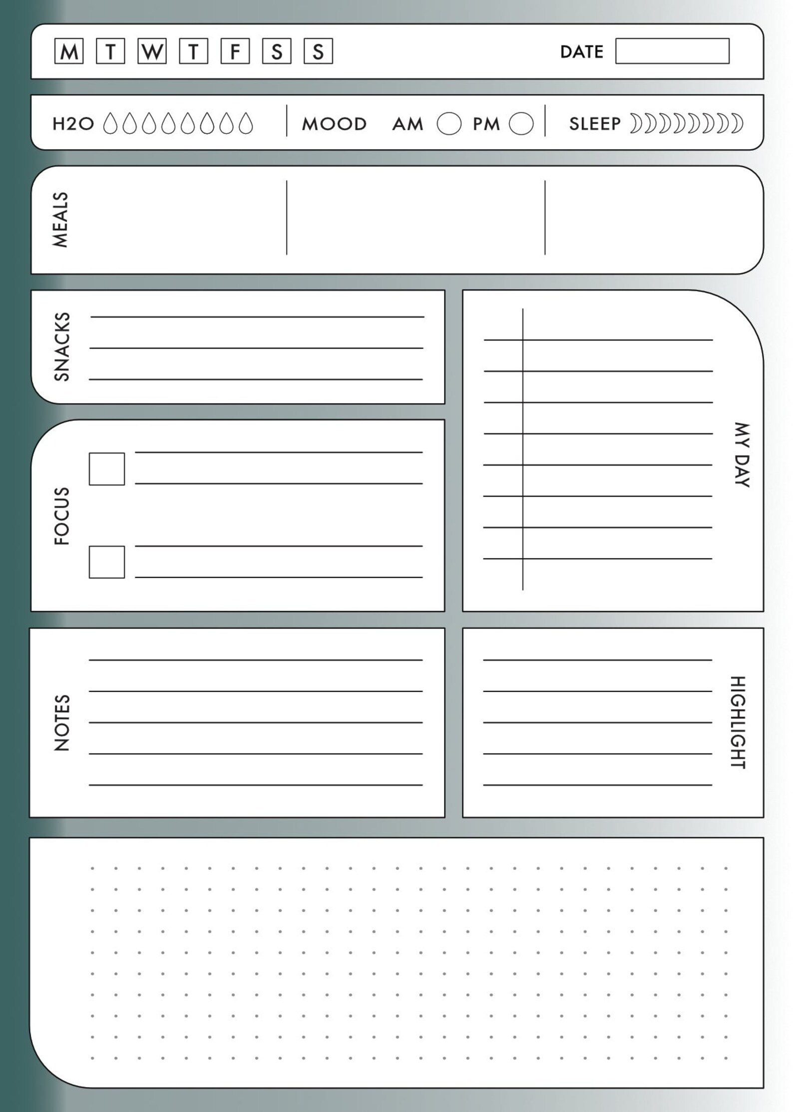 Planner & Dot A4 Printable Sheet - Etsy