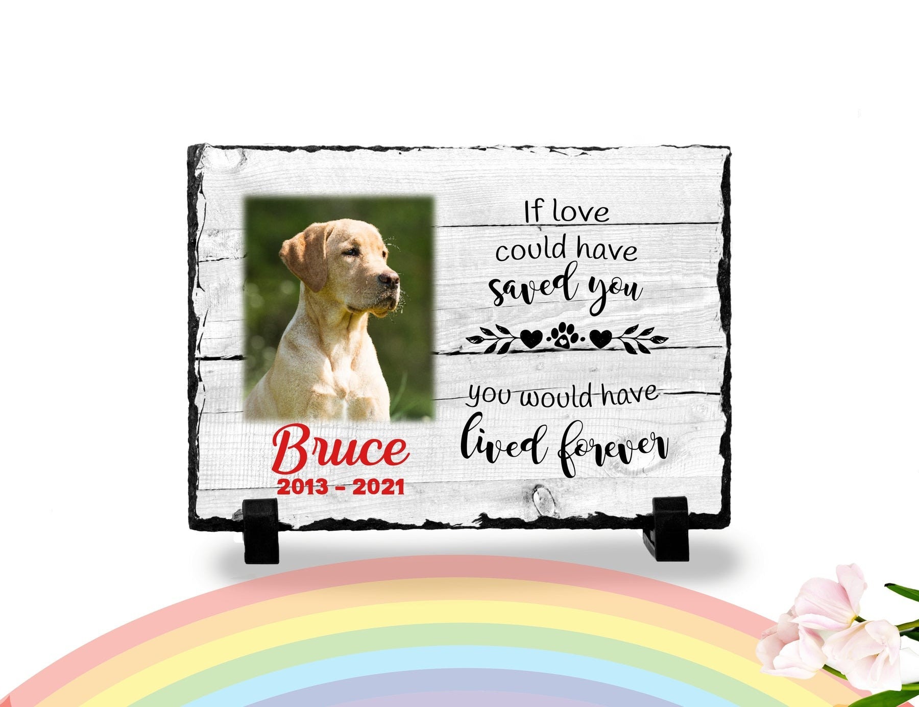 Personalized Dog Memorial Plaque, Pet Memorial Plaque, Pet Loss Gift ...
