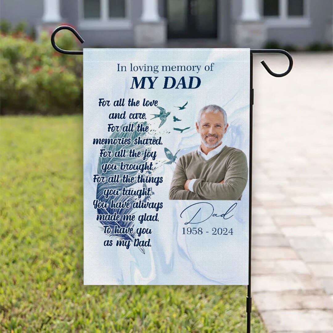 Personalized Memorial Garden Flag, in Loving Memory Flag, Sympathy Flag ...